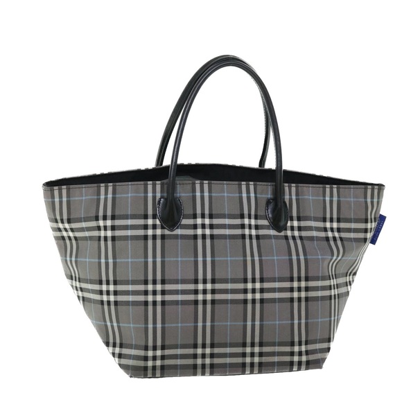 Burberry | Bags | Burberryss Nova Check Blue Label Hand Bag Nylon Gray ...